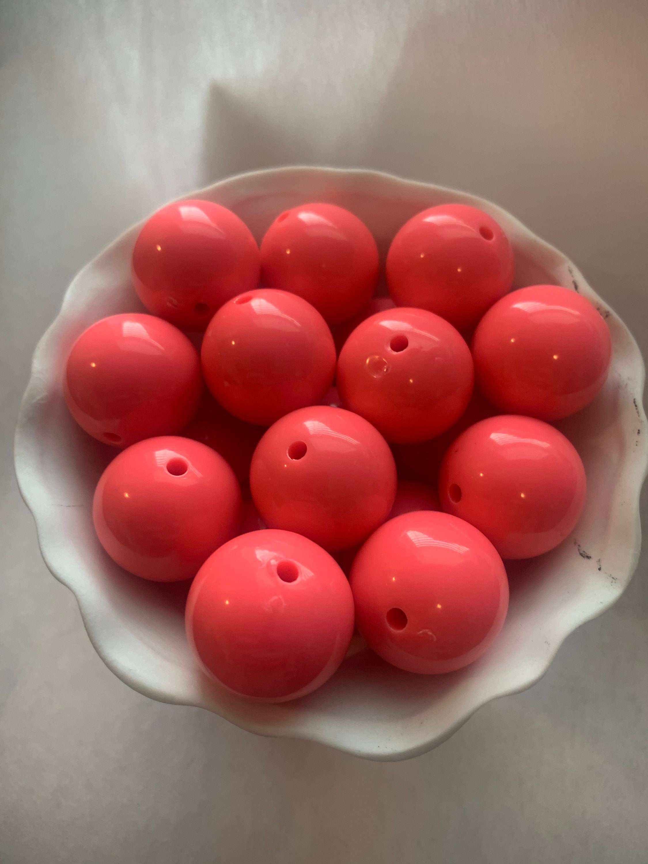 24MM Hot Pink Beads| Chunky Beads| Craft Beads| Jewelry Making Beads - Etsy