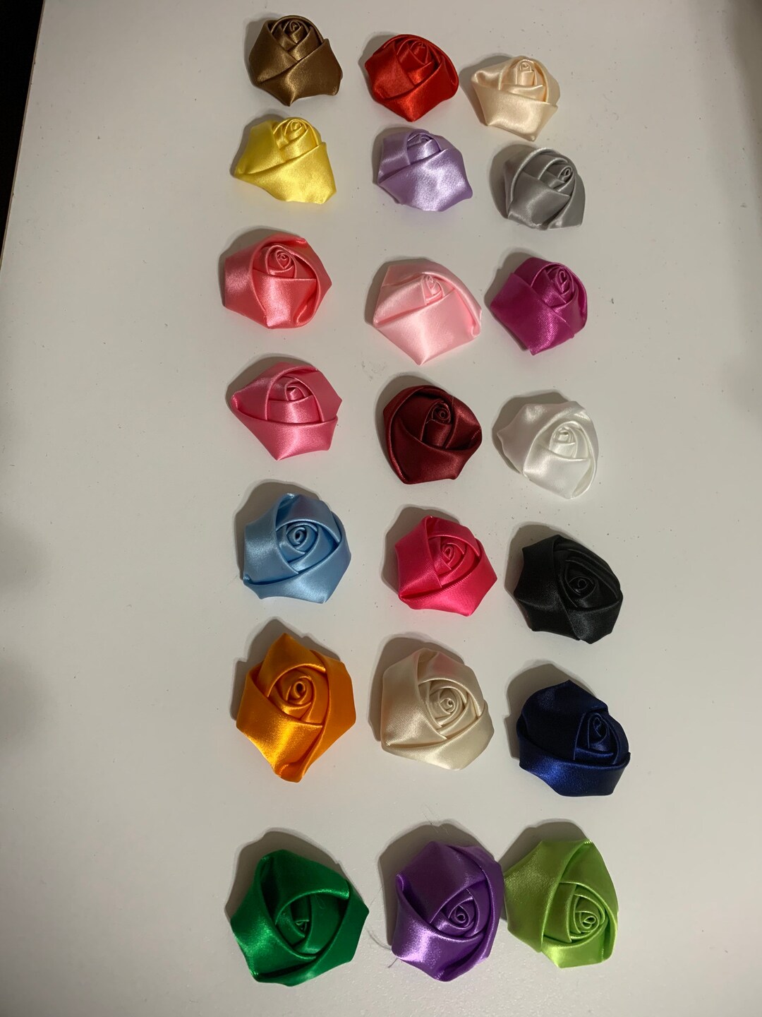 Satin Rosettes 1 1/2” Various Colors/ Satin Roses/ - Etsy