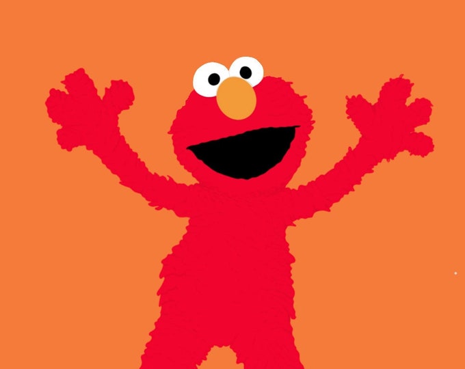 Elmo Print, Digital Downloadable Wall Art, Trendy Graphic, Illustration ...