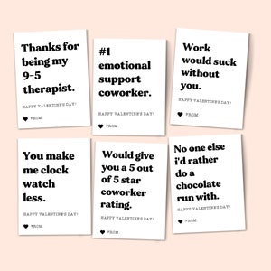 Funny Coworker Valentines Card Printable, Workplace Valentine Cards for ...