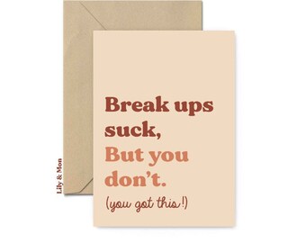 Break up Card Funny Break up Card Divorce Card | Etsy