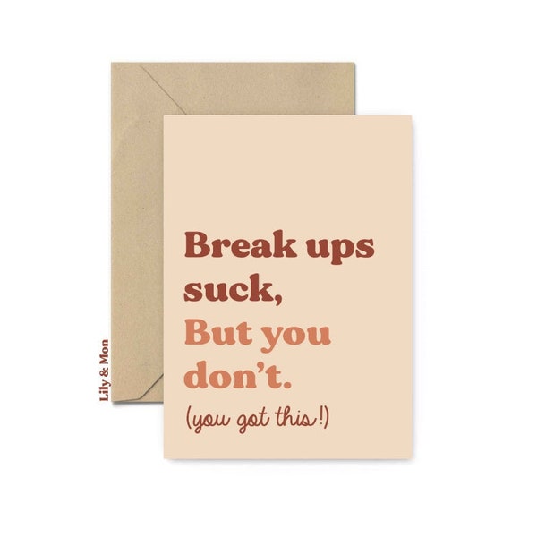 Break up Card - Etsy
