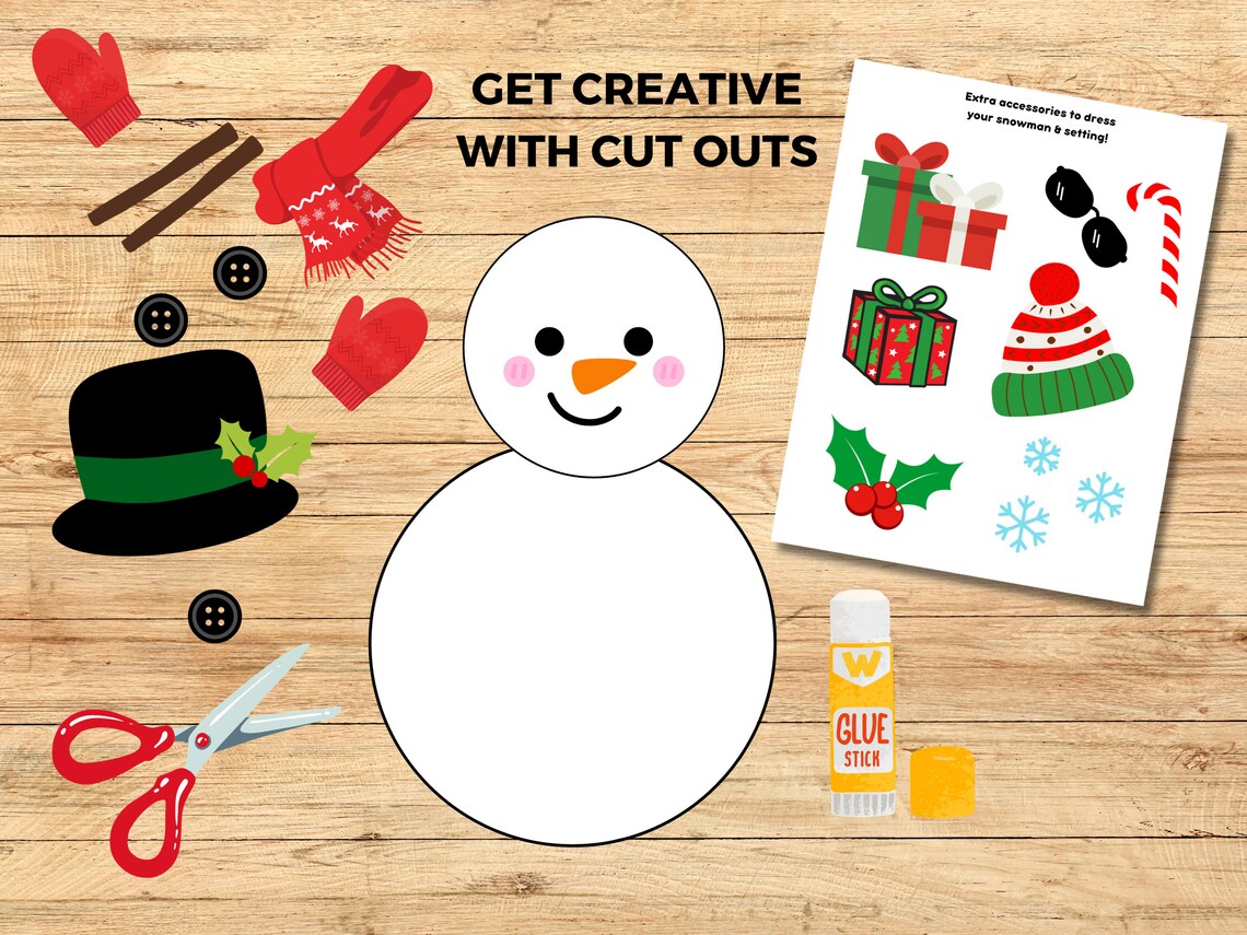 Christmas Snowman Printable Kids Craft Winter Kids Craft Printable ...