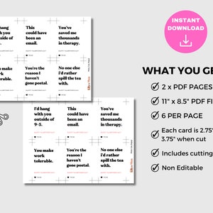 Coworker Valentines Card, Valentine for Coworkers, Printable Valentines ...