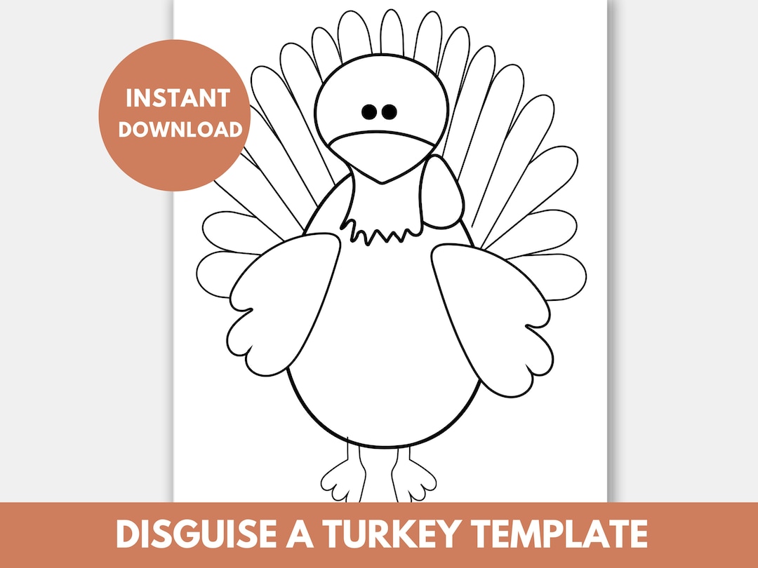 Plantilla de pavo disfrazado imprimible / disfrazar un pavo / - Etsy México