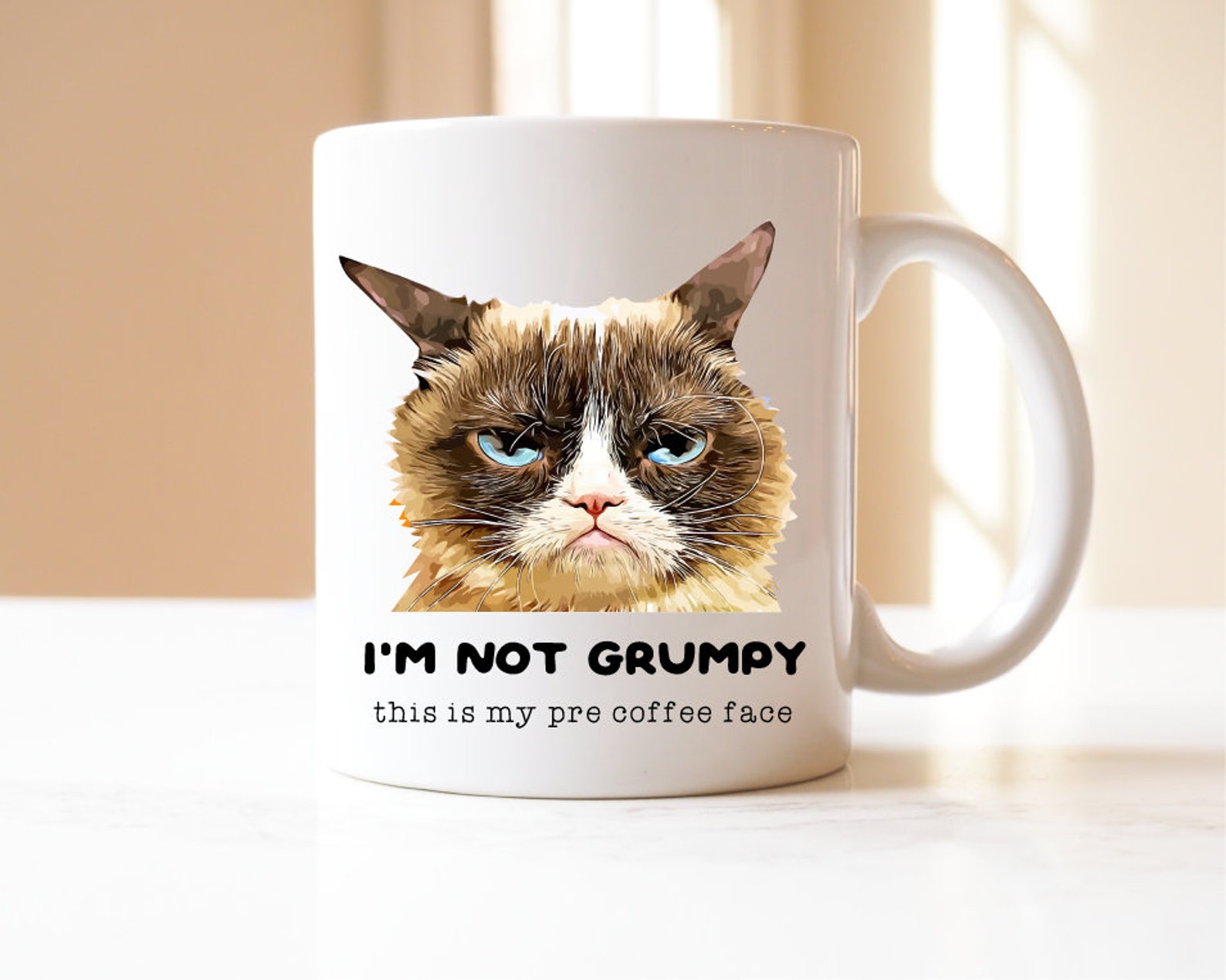 Funny Grumpy Cat Coffee Mug Grumpy Cat T Funny Cat Mug Etsy