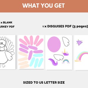 Unicorn Turkey Disguise Template Printable Disguise a Turkey in Unicorn ...