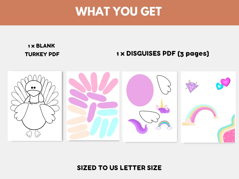 Unicorn Turkey Disguise Template Printable Disguise a Turkey in Unicorn ...