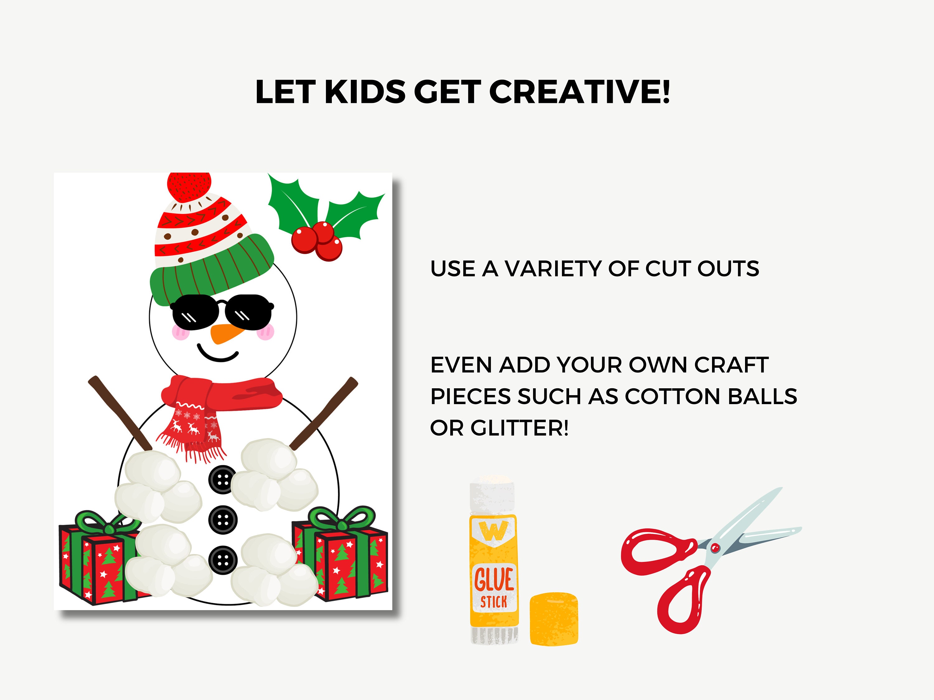 Christmas Snowman Printable Kids Craft Winter Kids Craft Printable ...