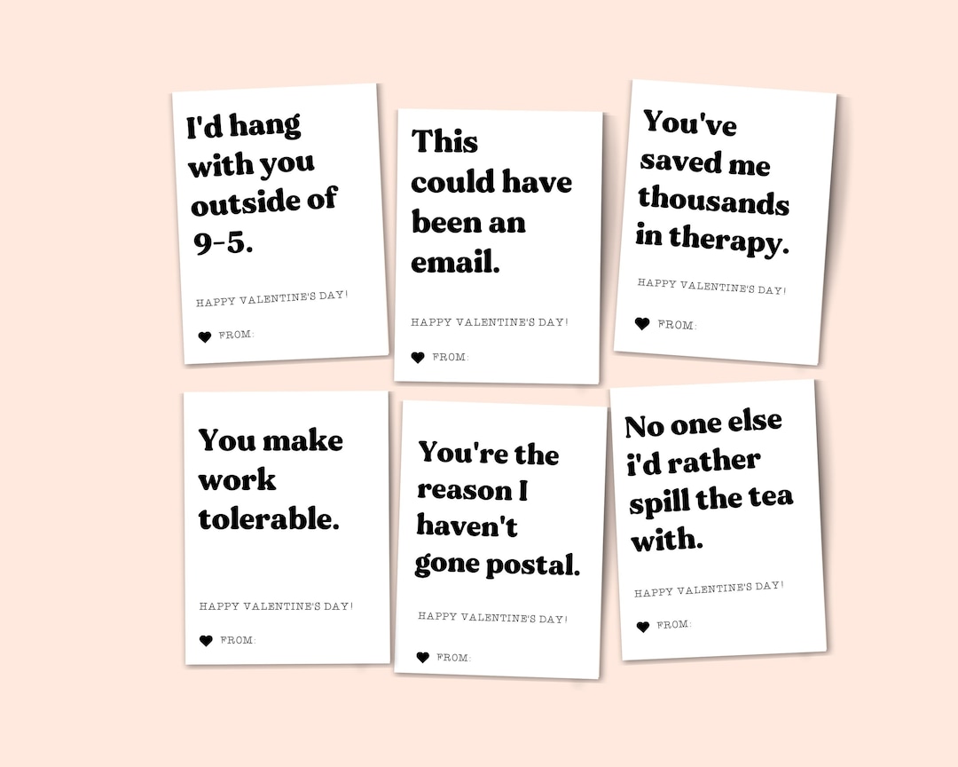 Funny Coworker Valentines Card for Coworker Valentines, Valentines for ...