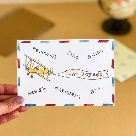 Digital greeting card Printable farewell card Goodbye card | Etsy