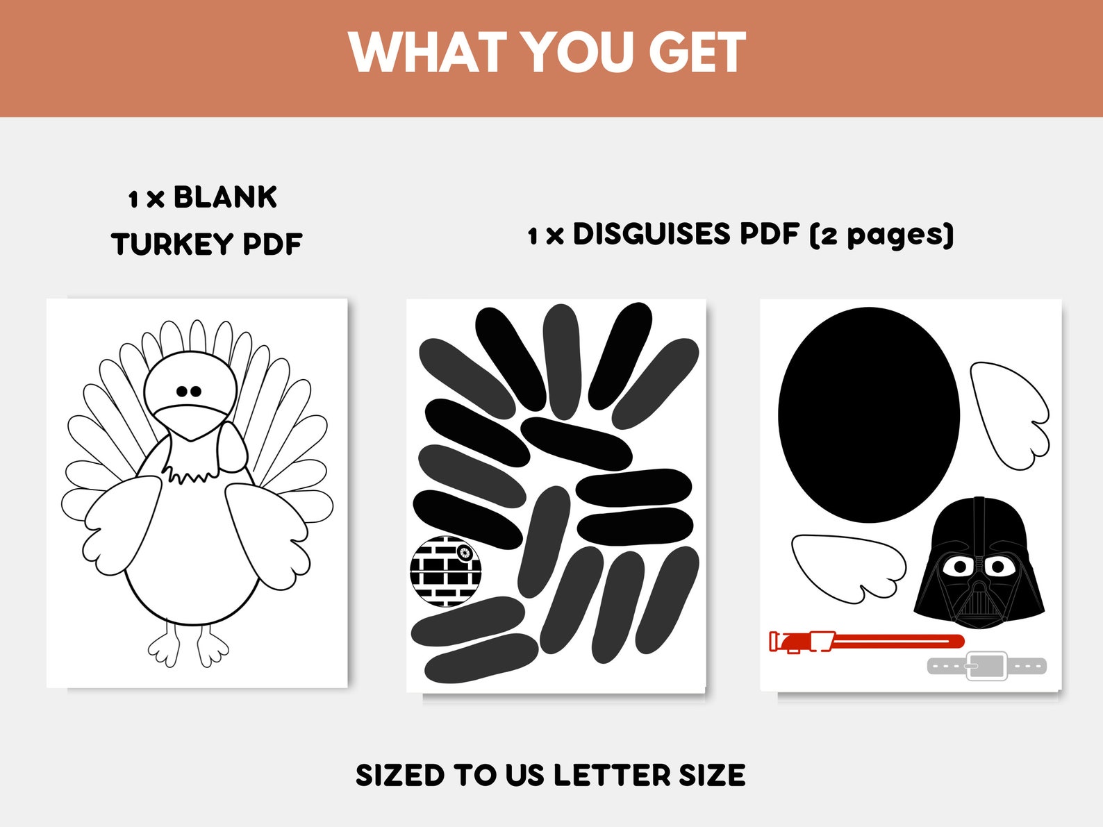 Darth Vader Turkey Disguise Template Printable | Disguise a Turkey ...