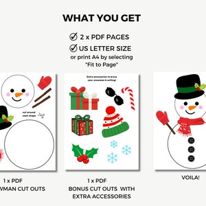 Christmas Snowman Printable Kids Craft Winter Kids Craft Printable ...