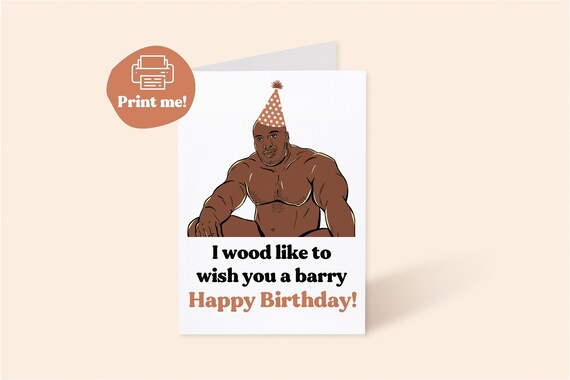 Printable Barry Wood Birthday Card Barry Wood Meme Barry - Etsy Australia