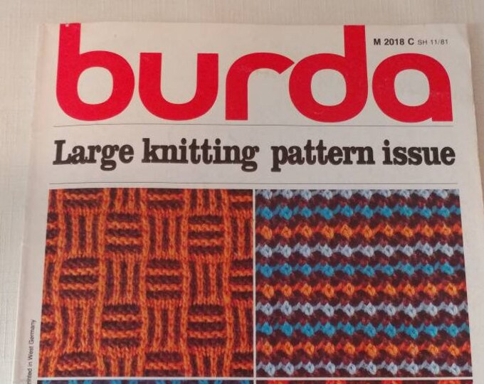 Burda Large Knitting Pattern Issue of Over 400 Knit Patterns Including ...