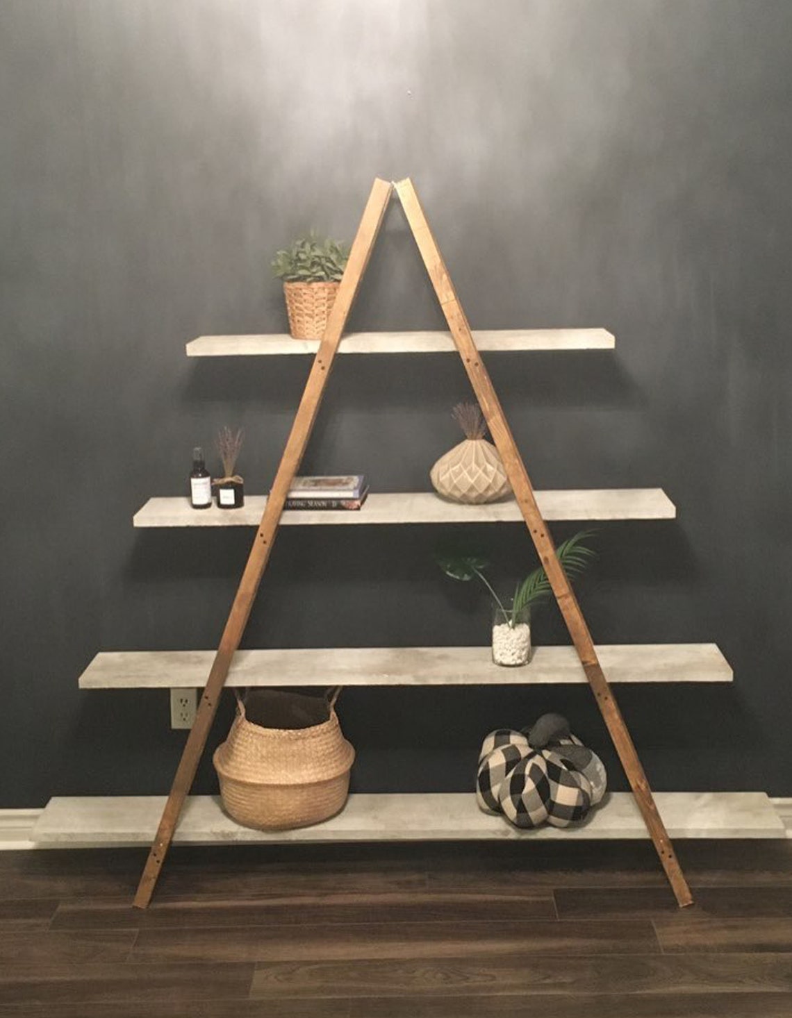 Pyramid Shelf / Rustic Barn Board Deco Shelf / Deco / Furniture ...