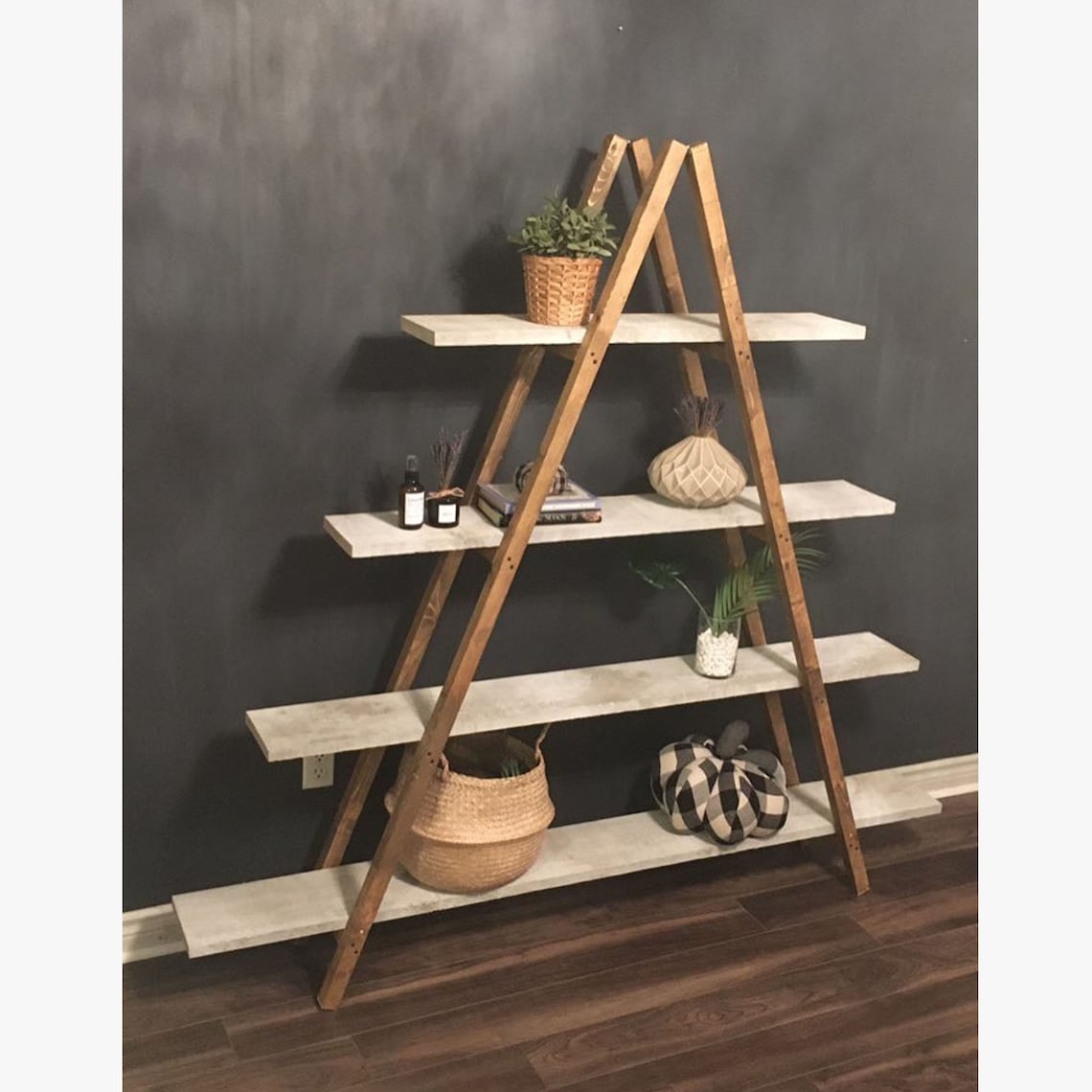 Pyramid Shelf / Rustic Barn Board Deco Shelf / Deco / Furniture ...