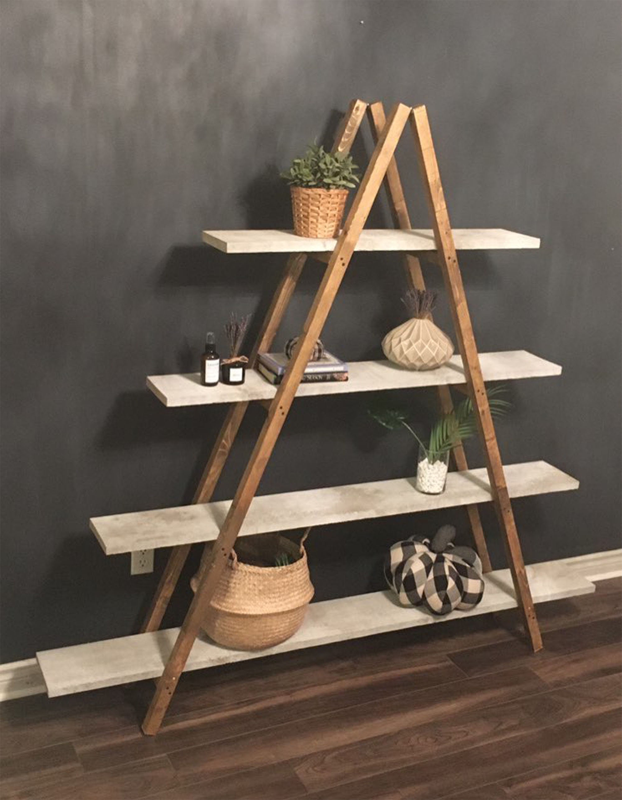 Pyramid Shelf / Rustic Barn Board Deco Shelf / Deco / Furniture ...