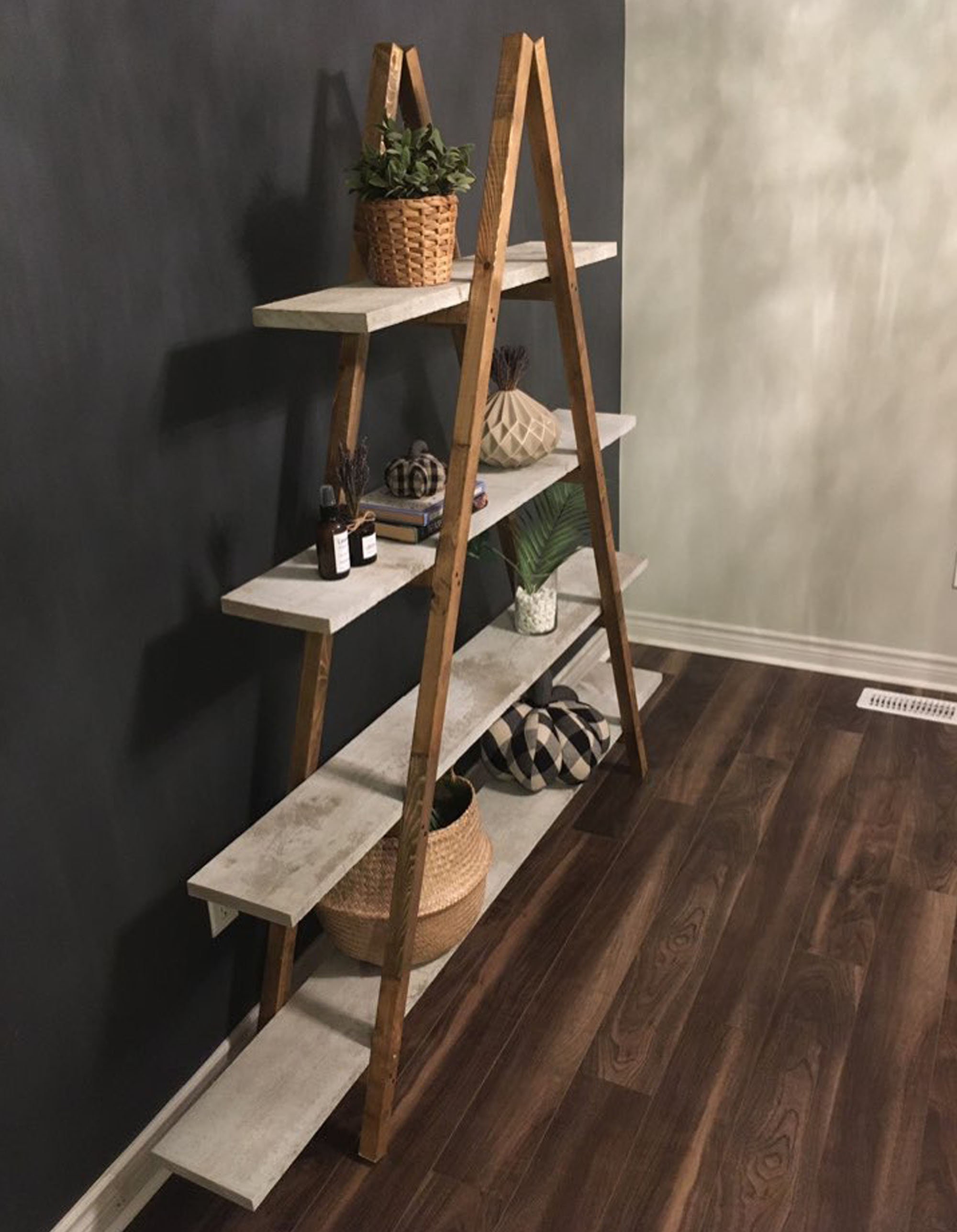 Pyramid Shelf / Rustic Barn Board Deco Shelf / Deco / Furniture ...