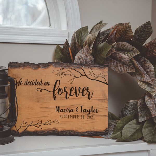 We Decided on Forever Sign - Etsy