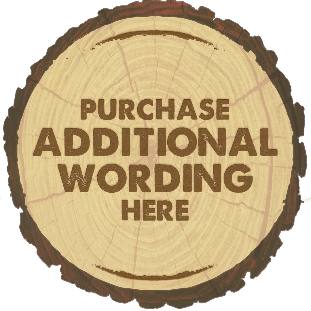 Additional Wording- Add On- Change Wording- Extra-purchase Wording ...