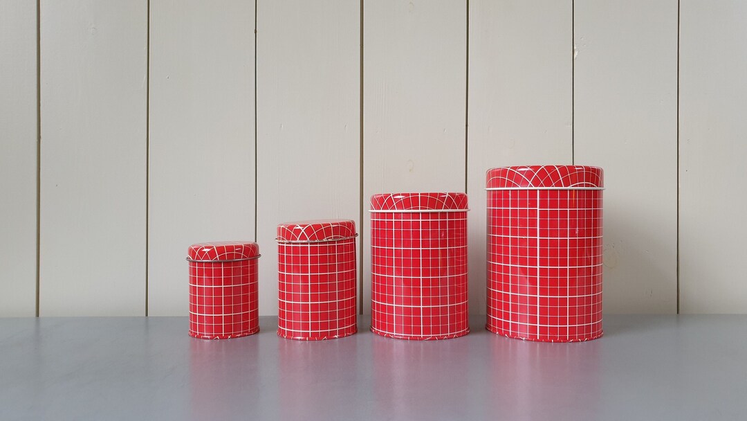 Set of Four Italian Vintage 1980s Kitchen Tins. Nesting - Etsy