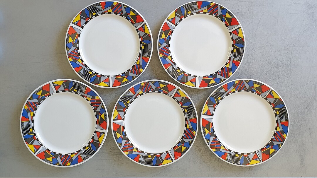Set of Five Vintage 1980s Small Plates. Made in Germany German - Etsy