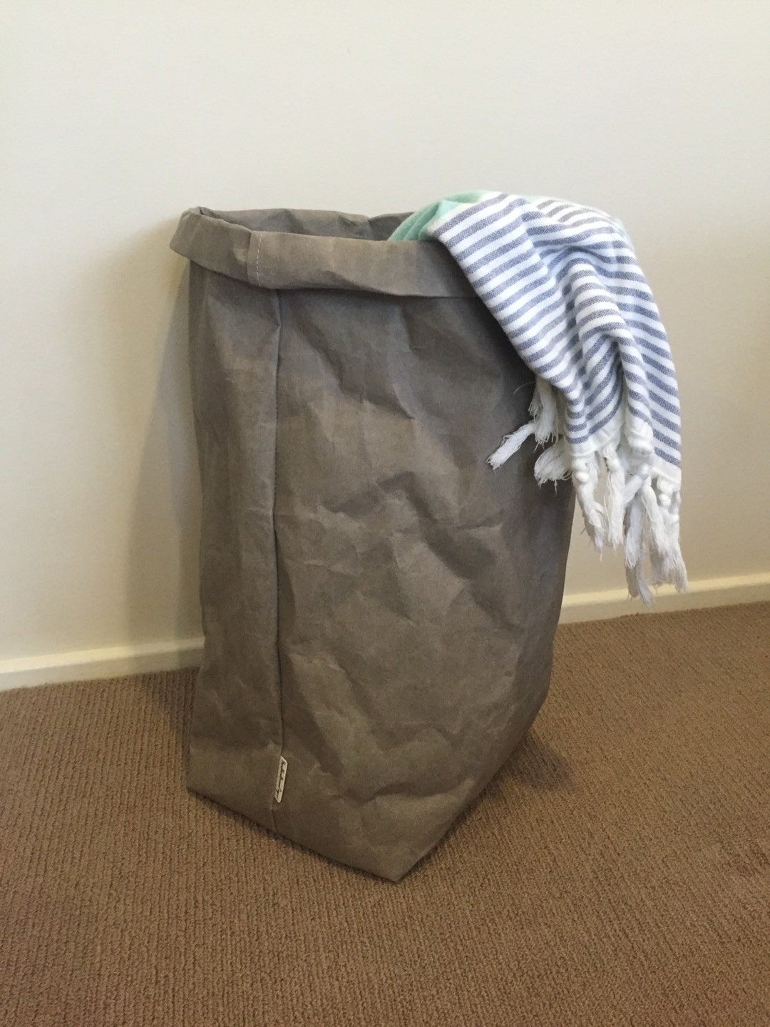 Washable Paper Basket JUMBO Washable Paper Plant Holder Laundry Basket ...