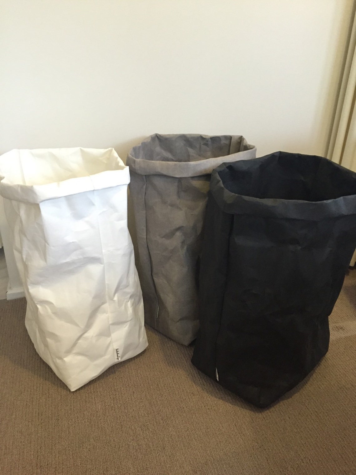 Washable Paper Baskets JUMBO X 3 Washable Paper Plant Holder Laundry ...