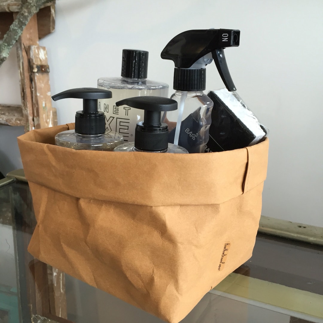 Washable Paper Gift Hamper LARGE / Washable Paper Bag / Kitchen Basket ...