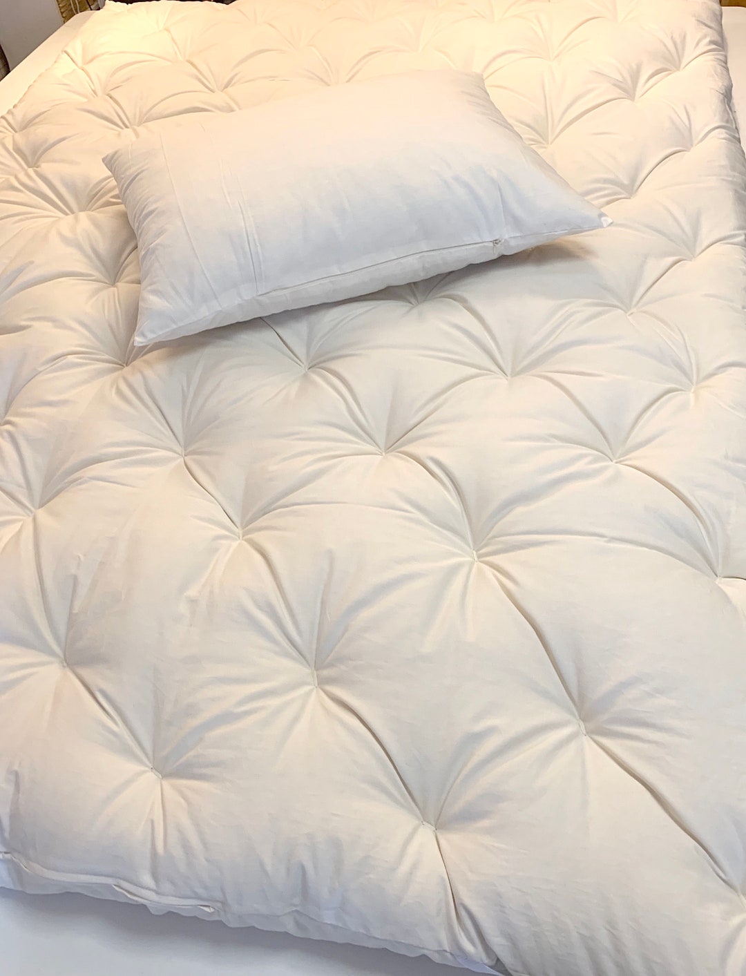 Wool Mattress Topper, Wool Filled, Cotton Case -a Luxurious Sleep ...