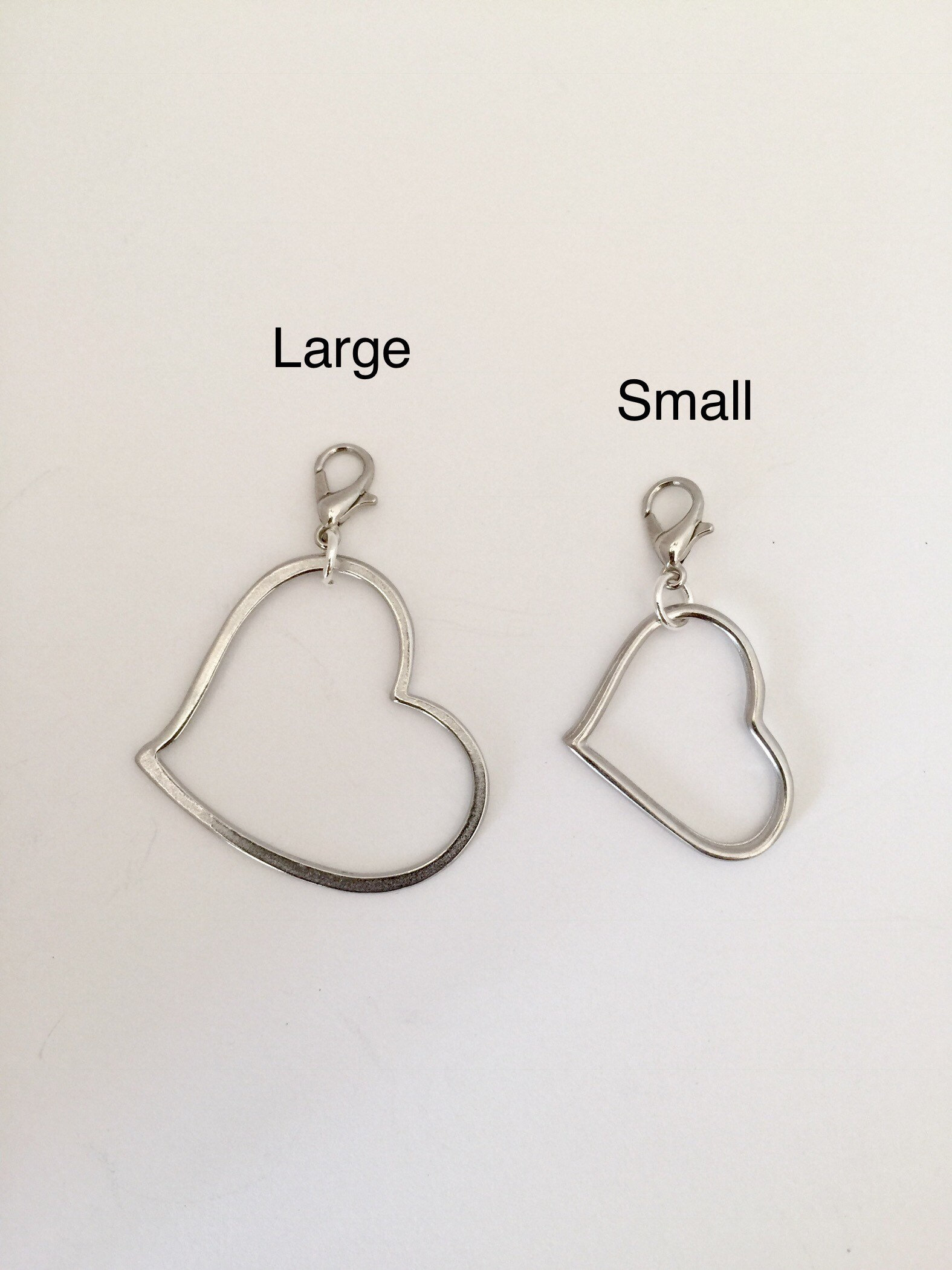 Charm Holder, Floating Heart, Interchangeable Charms, Charm Necklace - Etsy