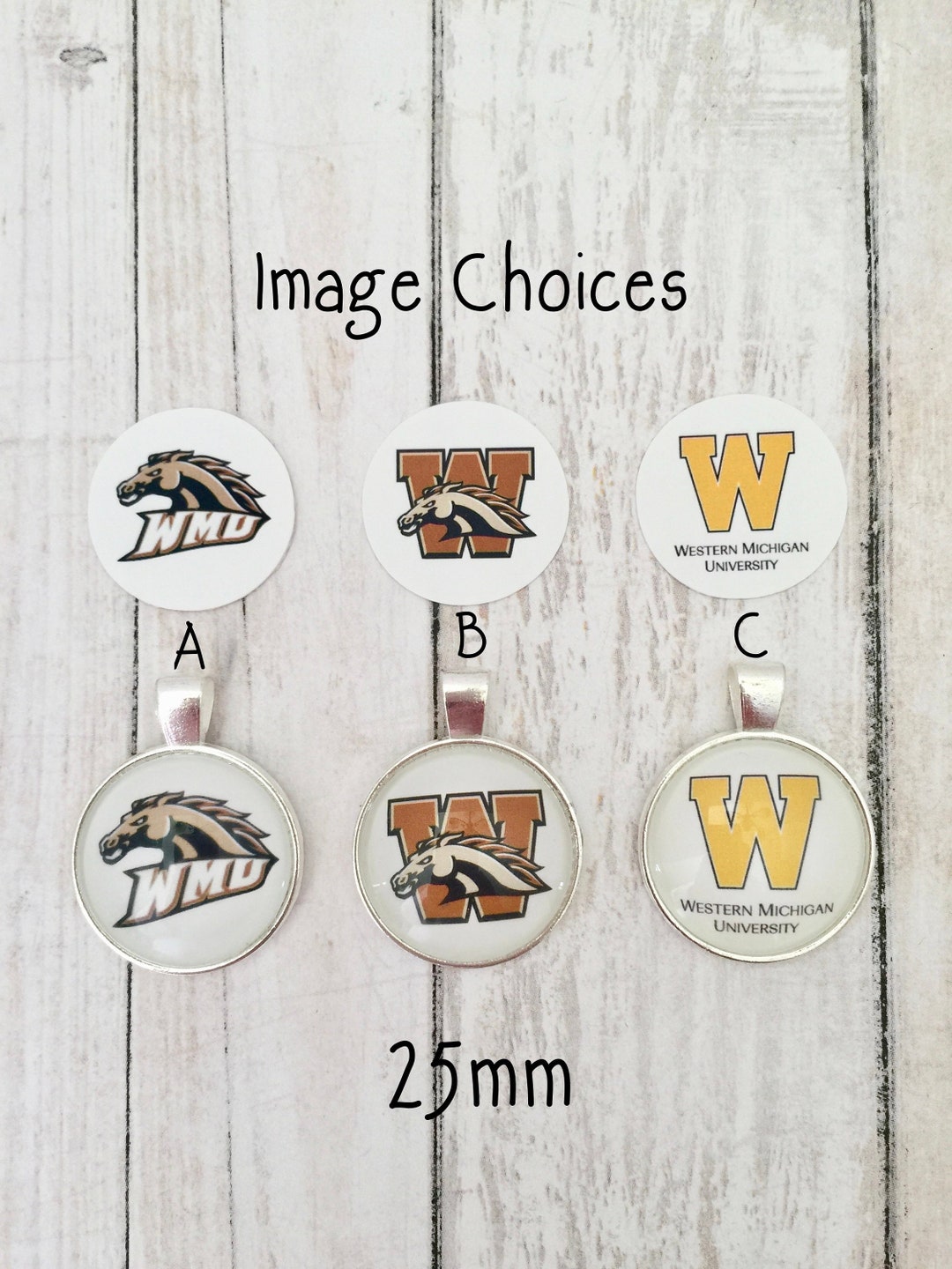 25mm WMU Charm, College Jewelry, Michigan College Jewelry, Michigan ...