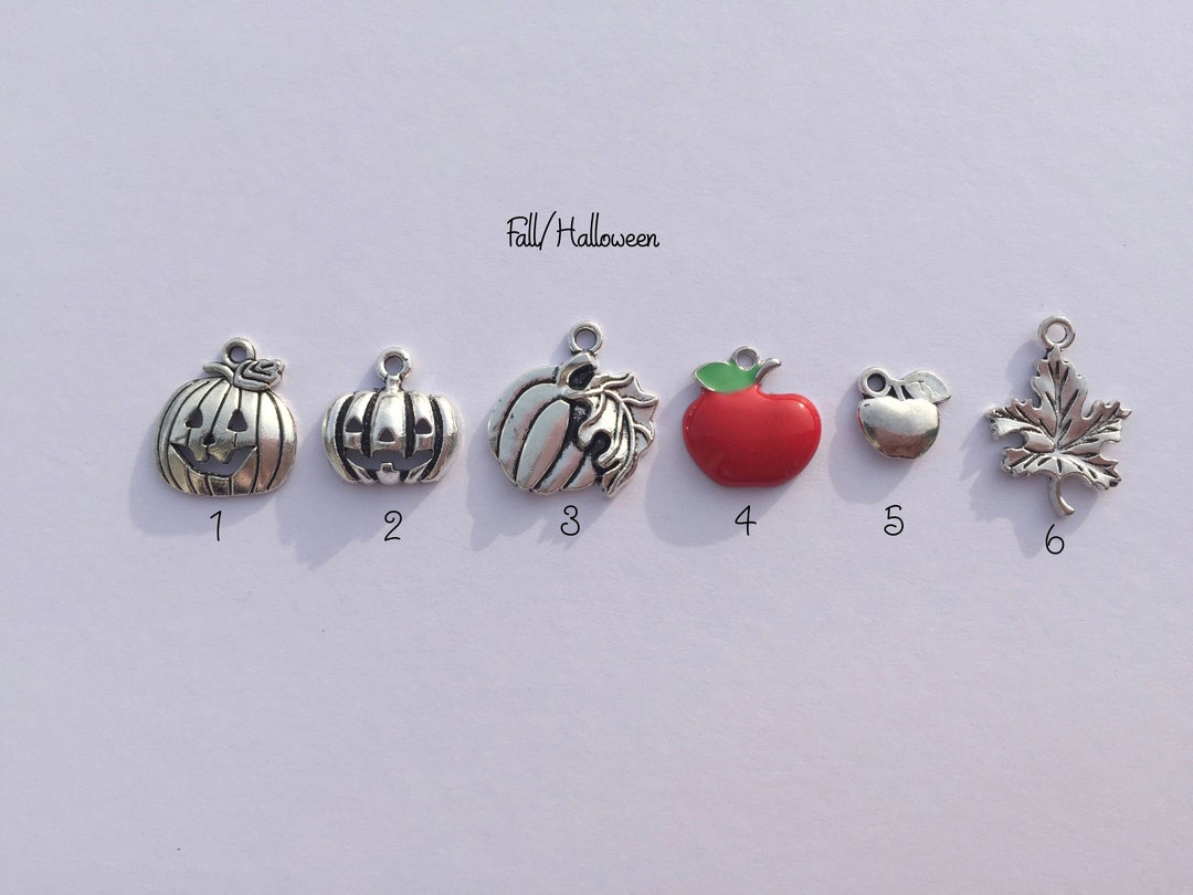Fall Charms, Halloween Charms, Add Ons, Silver Plated Charms, Charm ...