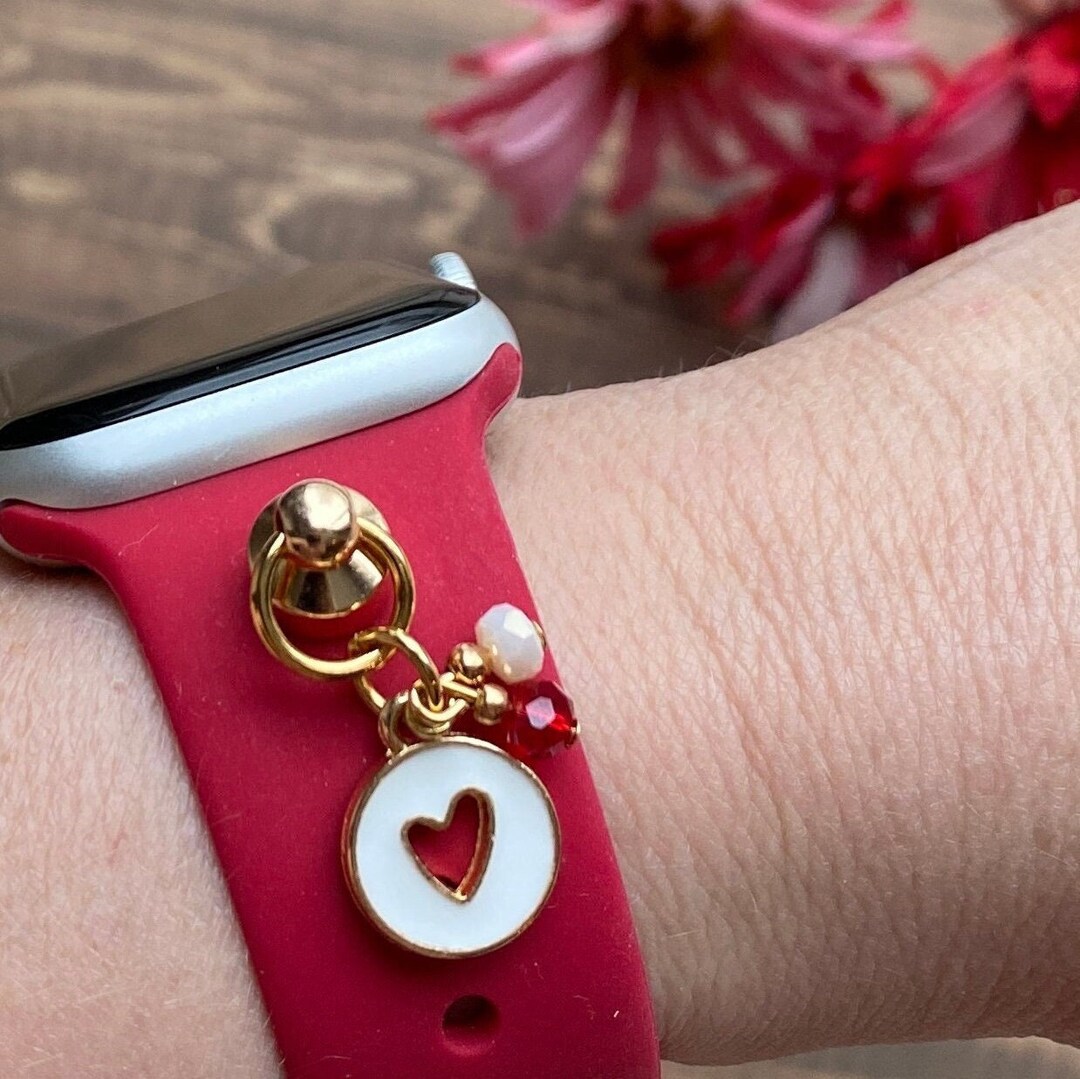 Valentines Watch Band Charms, Watchband Studs, Bars, Apple Watch Charms ...