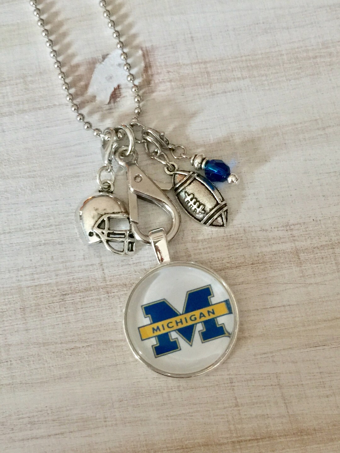 Michigan Necklace, U of M Jewelry - Etsy