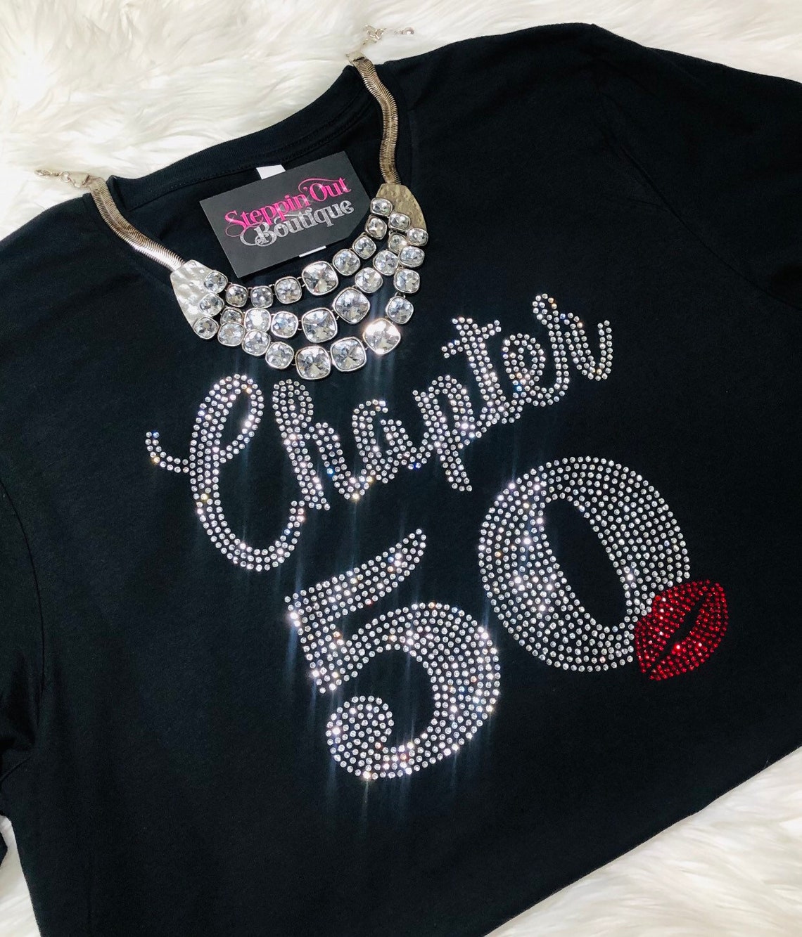 50th Rhinestone Bling Birthday Shirt Chapter 50 Bling T - Etsy