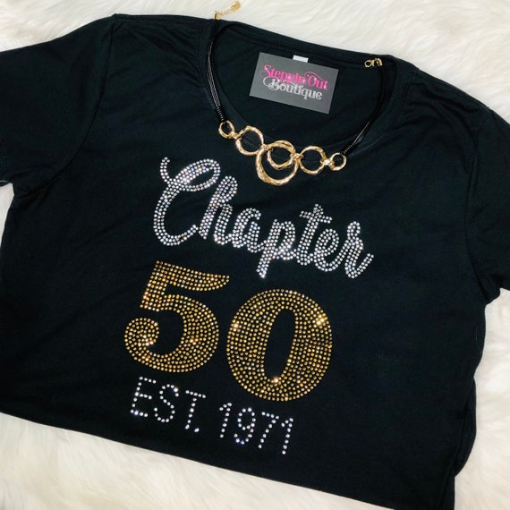 50th Rhinestone Bling Birthday Shirt Any Age Year Bling T Etsy