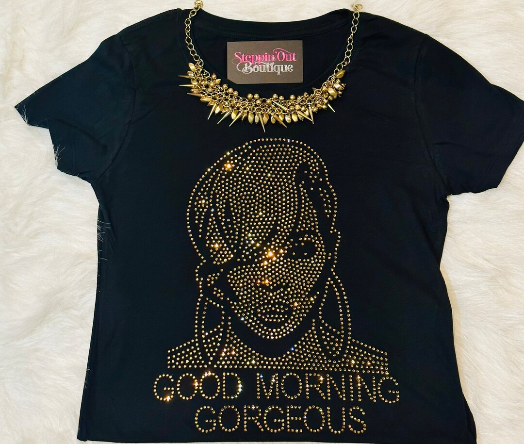 Mary J Blige Rhinestone Bling Shirt, Mary J Blige Tour Shirt, Good Morning Gorgeous T Shirt, MJB ...