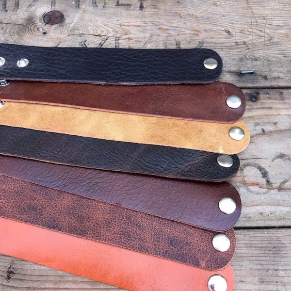 Leather Wristband - Etsy