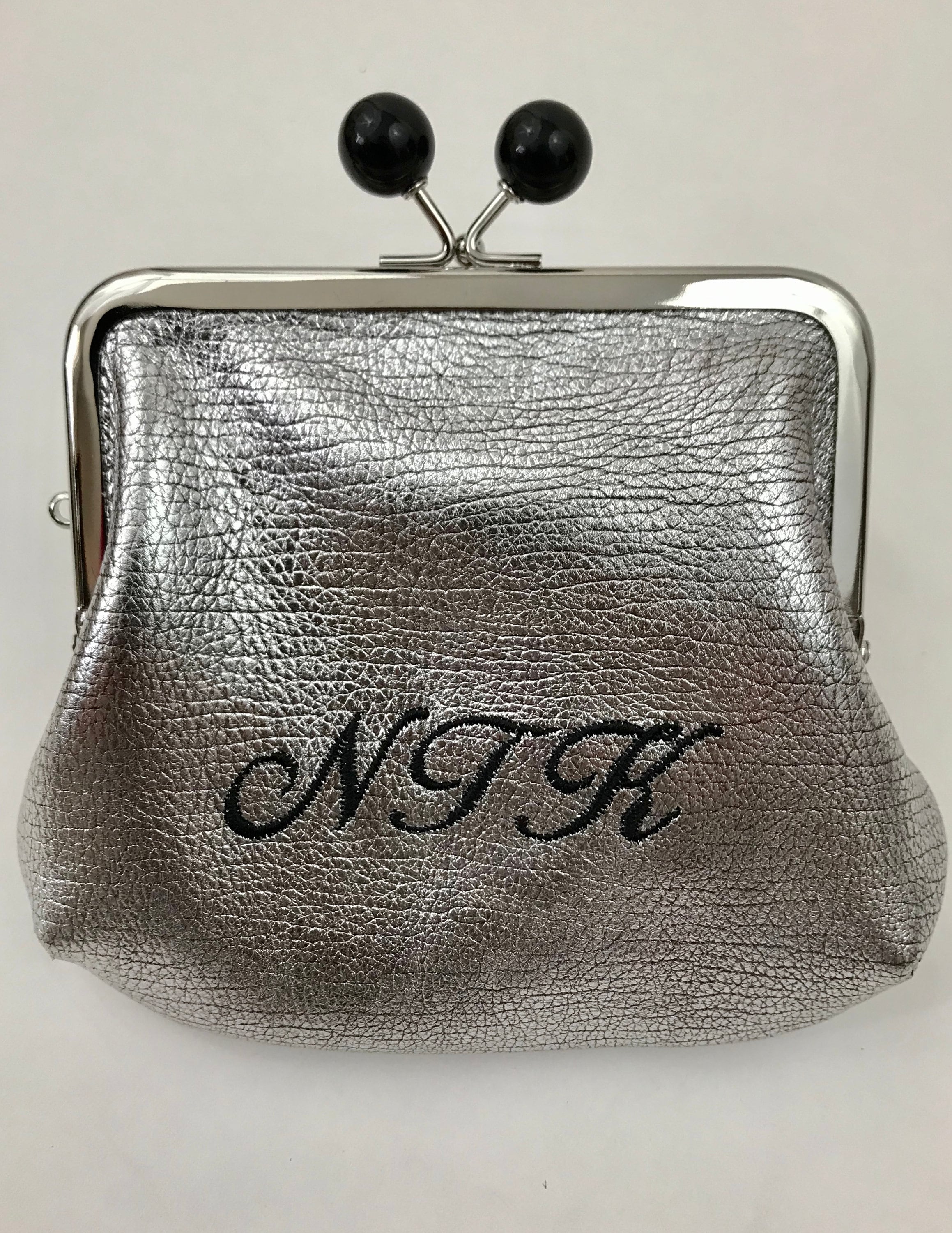 Double Frame Leather Purse3 Compartment Coin Purse Kiss Lock - Etsy