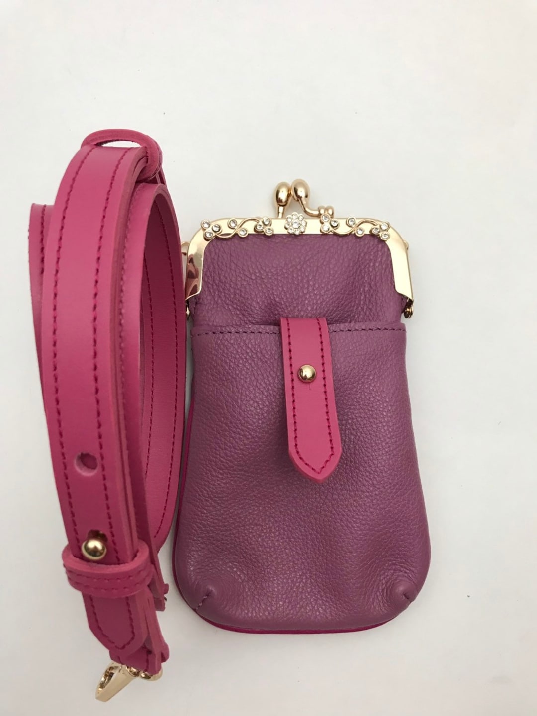 Iphone, Cellphone Smartphone Purse, Genuine Leather Crossbody, Leather ...