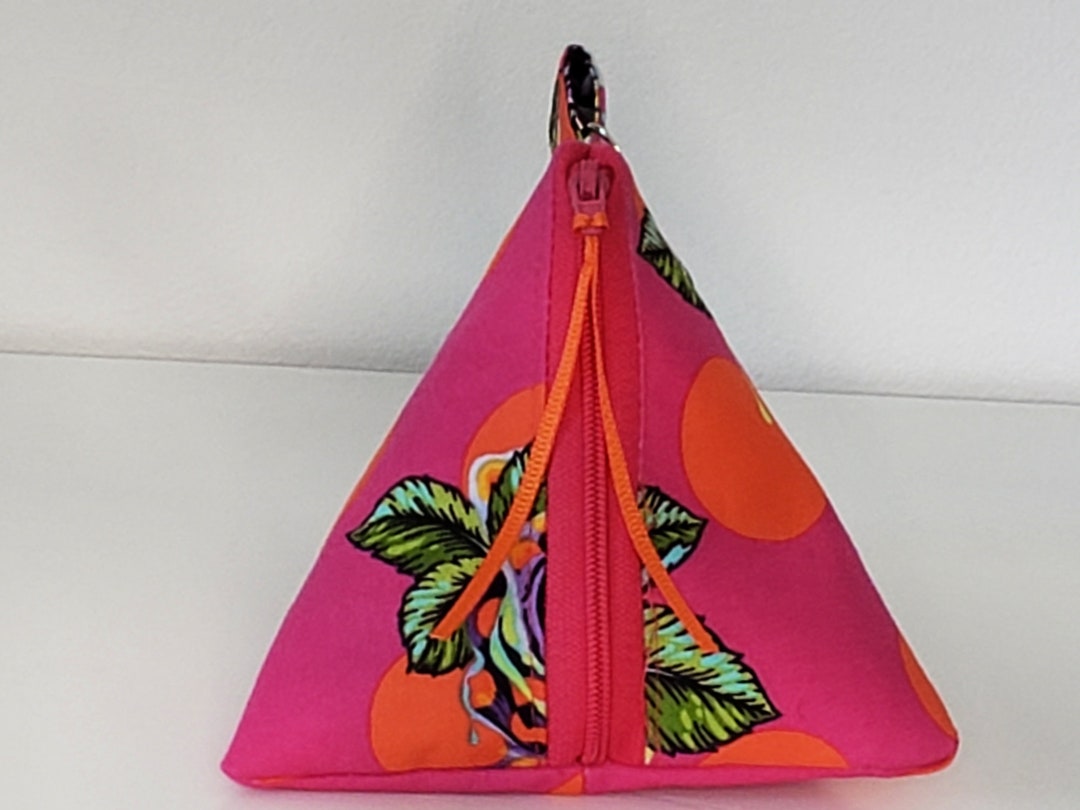 Triangle Zippered Pouch Pyramid Pouch Triangle Coin Purse - Etsy