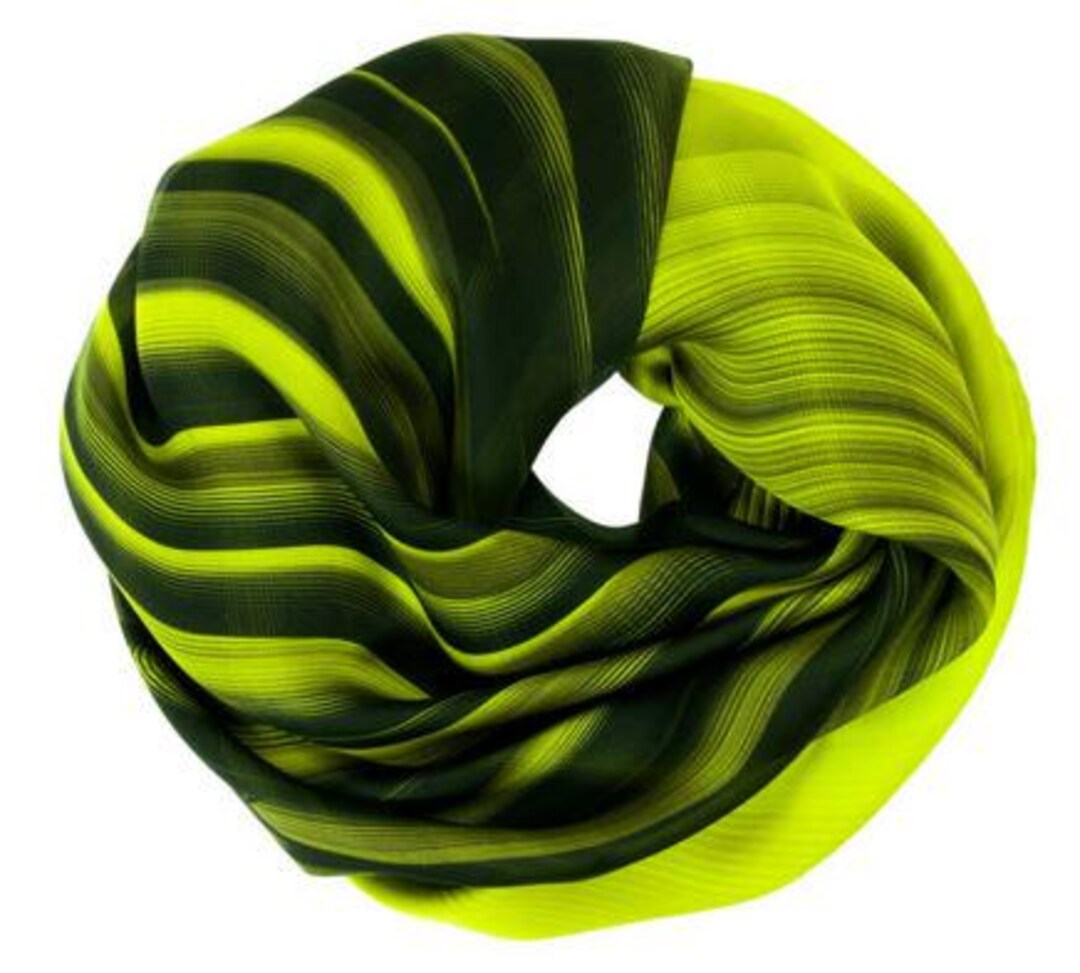Zaha Hadid Innovation Tower Green Black Chiffon Silk Shawl Wrap Scarf ...
