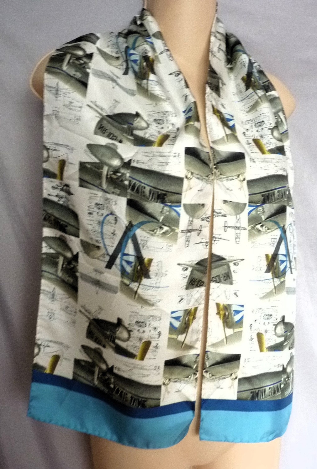 Aviation Airplanes Silk Scarf 52x9" - Etsy