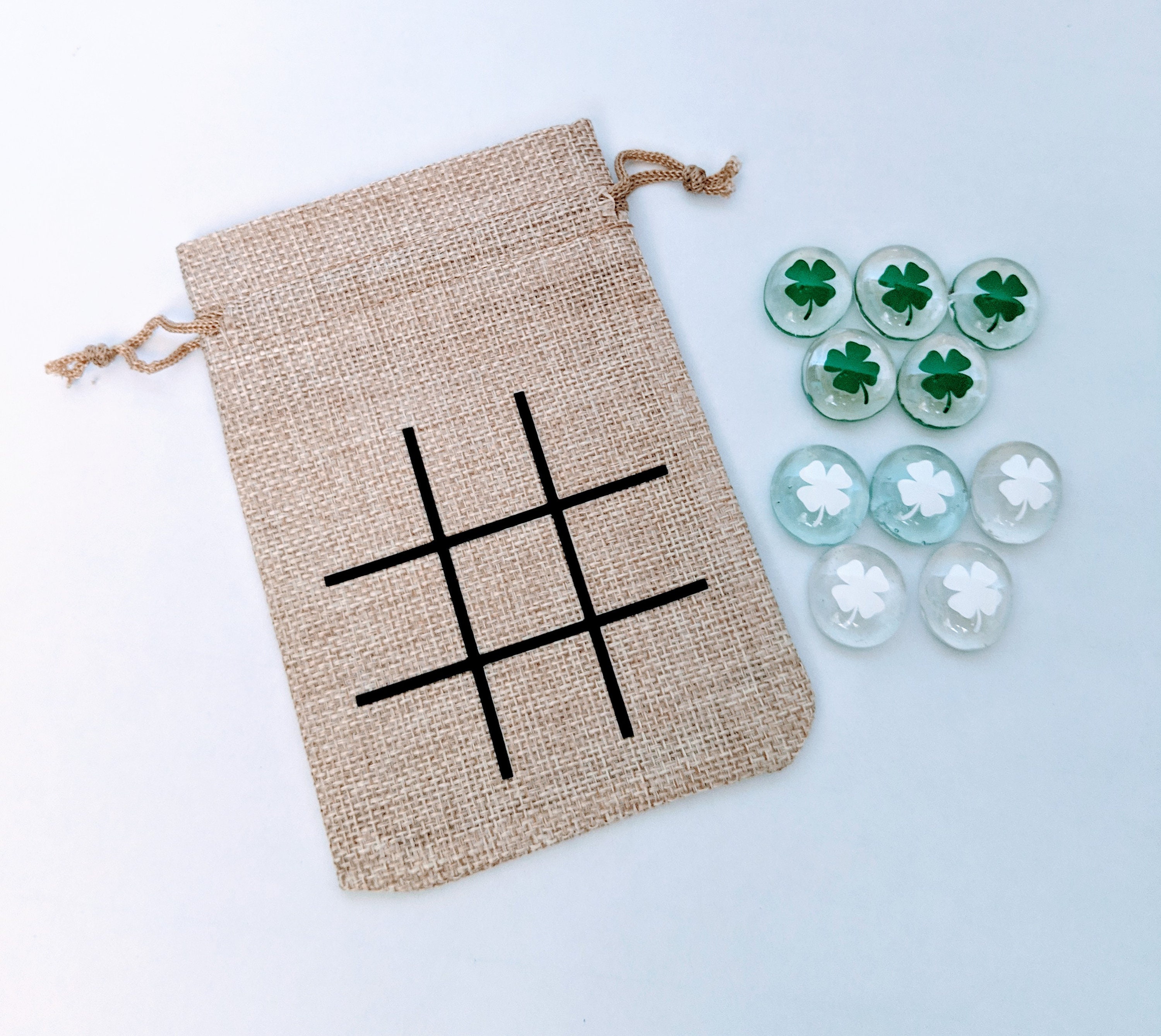 Shamrock Tic Tac Toe Game St. Patricks Day Four Leaf - Etsy