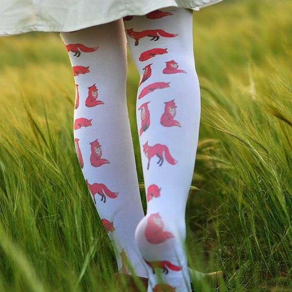 Printed Tights - Etsy