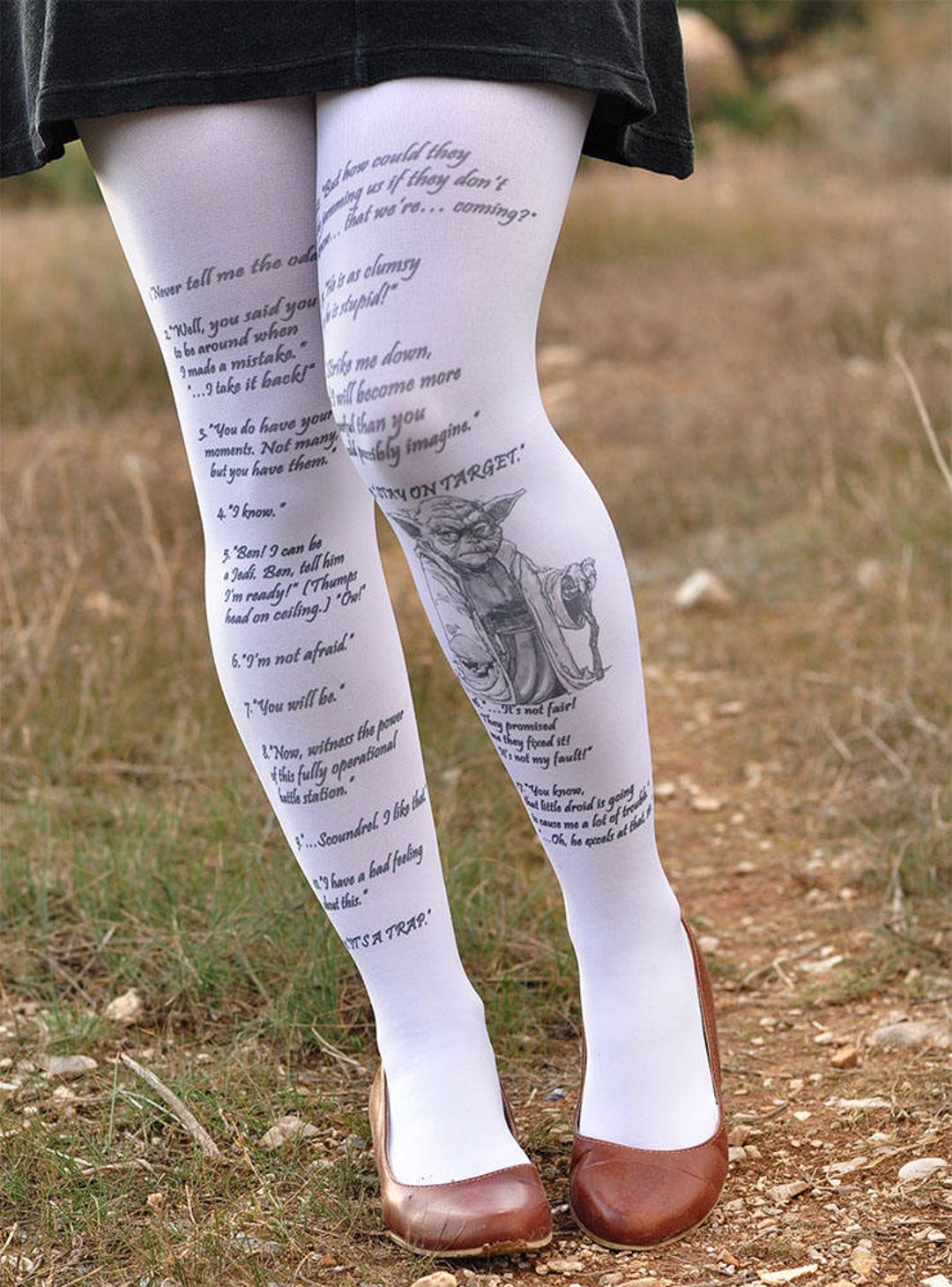 Star Wars Tights Quotes and Symbols Womens Clothing Tights Printed ...