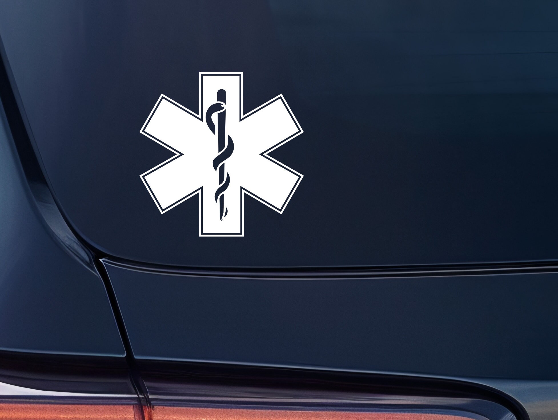 EMT EMS Star of Life Vinyl Decal, Paramedic, Ambulance Car, Truck, Boat ...