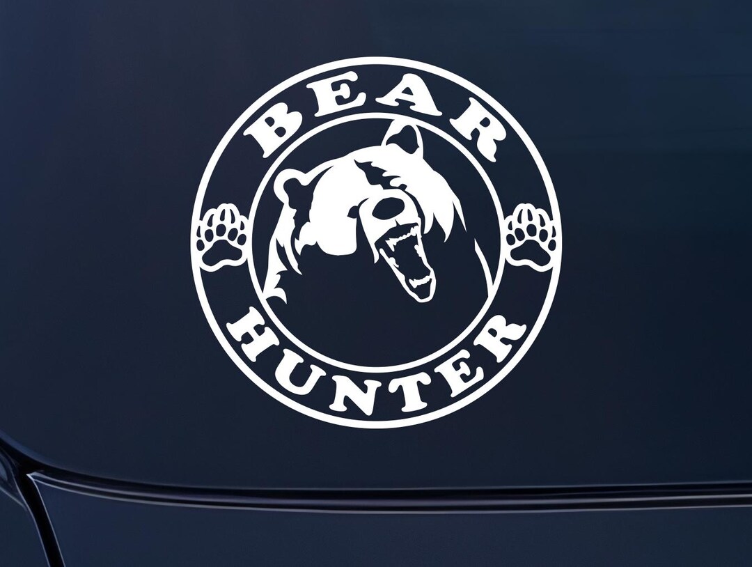 Bear Hunter Vinyl Decal, Hunting Decal Car, Truck, Boat, Laptop ...